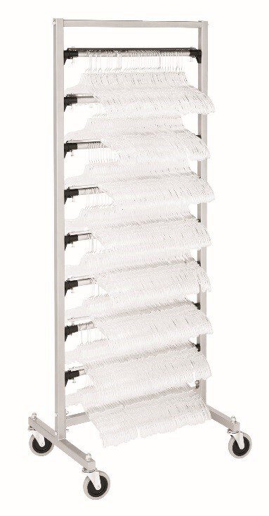 Mobile Collection Rack for Hanger Management, 8 Hanger Bar Capacity 24 ...