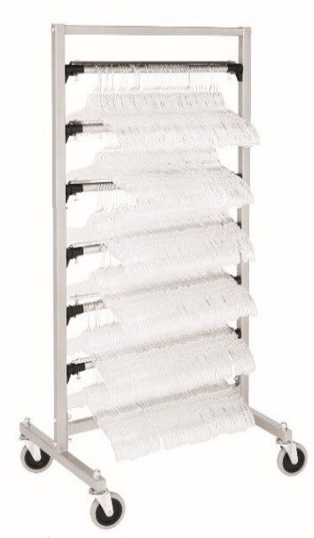 Mobile Collection Rack for Hanger Management, 6 Hanger Bar Capacity ...