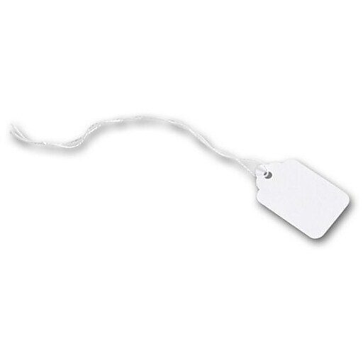 Plain White Hanging Tags With String Attached 15/16" x 1 1/2" - Freedom ...