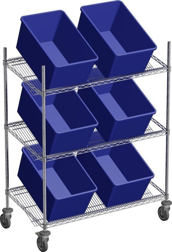 Rolling Sorting Cart With 3 Shelves - Freedom Distribution
