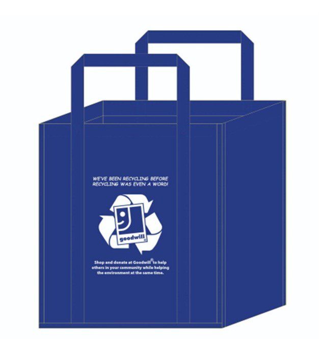 Blue Cloth-Like Reusable Bags with Handles - Freedom Distribution