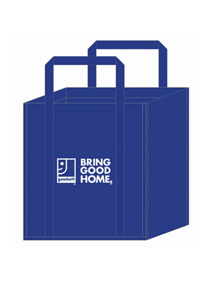 Blue Cloth-Like Reusable Bags with Handles Goodwill - Freedom Distribution